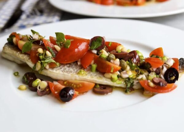 Mediterranean Bronzini Filet Recipe with Vierge Sauce – Caliber Sales ...